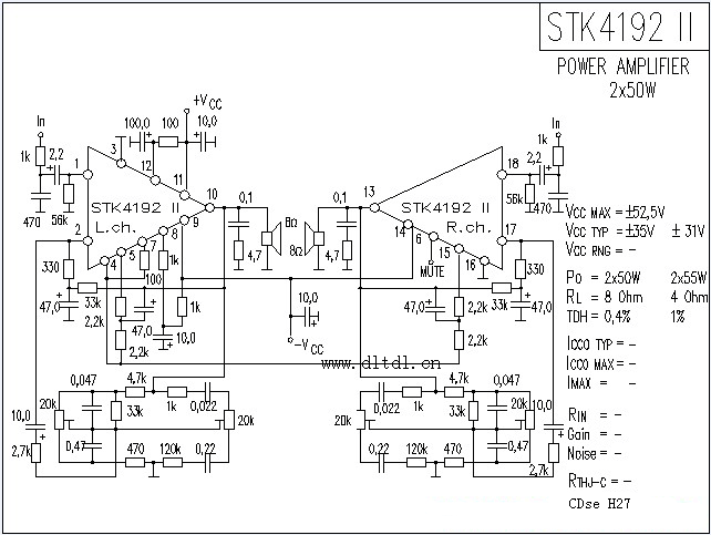 stk4192功放电路图,stk41v放电路图,stk4142放电路图_大山谷图库